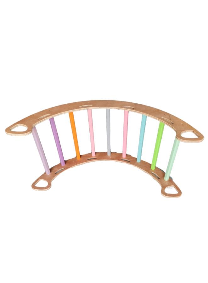 Wooden Rainbow Colored Arch Climbers for kids